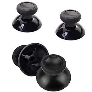 Liphontcta Joystick Cap Replacement for Xbox One/xbox One S/ Ps4 Controllers Thumb Stick Grip Cap (2 Metal + 2 Rubberized) with Repair Screwdriver Kit