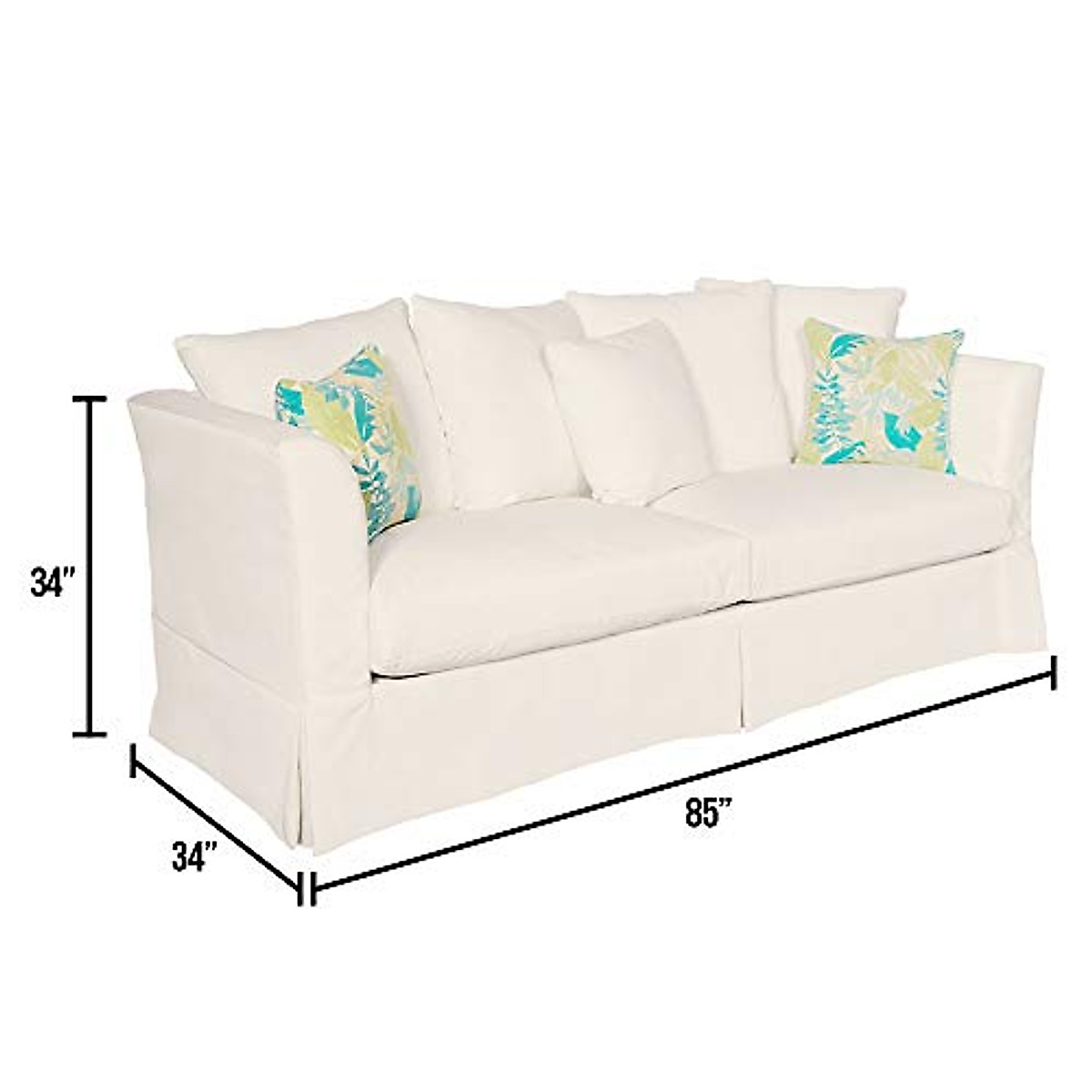 Padma'S Plantation Sunset Beach Sofas, Canvas White