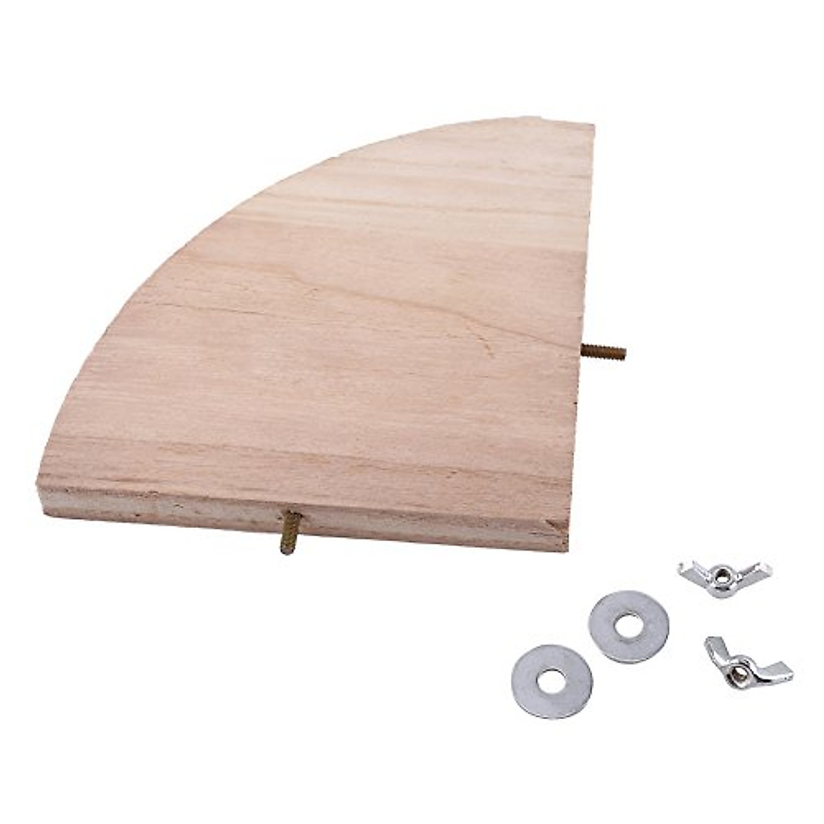 Fdit Bird Wooden Stand Platform Fan Shaped Design for Parrot Cockatiel Parakeet