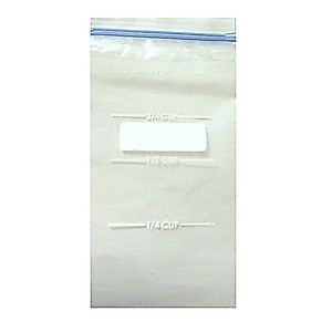 Portion Control Zip Lock Plastic Bags CALORIE CHART for 100 Calorie Packs of Snack Nuts BPA FREE (80)