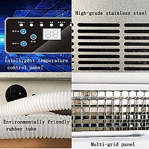 TONPOP Ice Makers Industrial Ice Machine Commercial Ice Machine Hd Display One-Button Cleaning 50Kg 10 Minutes Fice Making (Size : Barreled into Water)