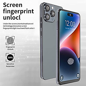 4G LTE Smartphone, US Plug 100‑240V 6.6 Inch Dual SIM Phones 12GB RAM 256GB ROM 12MP 24MP Camera GPS Type C Port for Entertainment (Black)