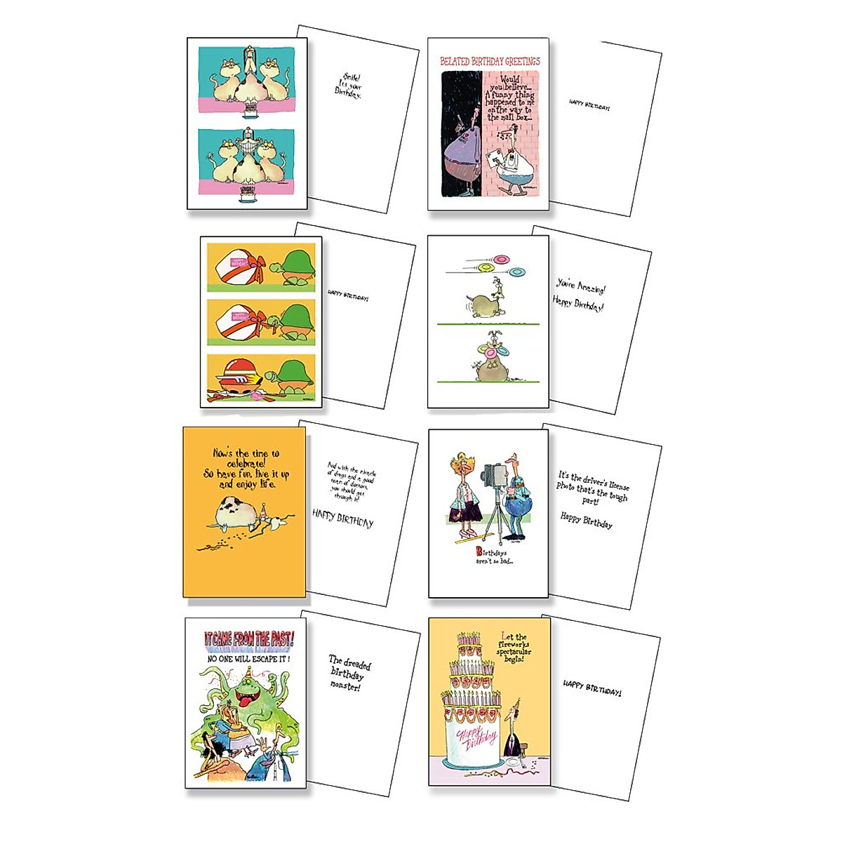 Stonehouse Collection 48 Different Funny Birthday Cards - Assorted Birthday Card Box Set of 48 Card & Envelopes
