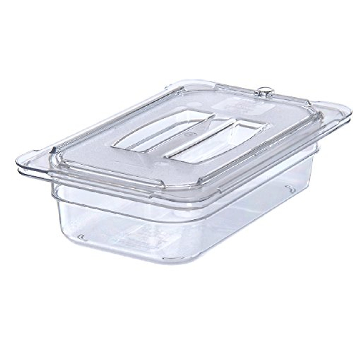 Carlisle FoodService Products 10290U07 StorPlus Quarter Size Polycarbonate Universal Handled Food Pan Lid, Clear