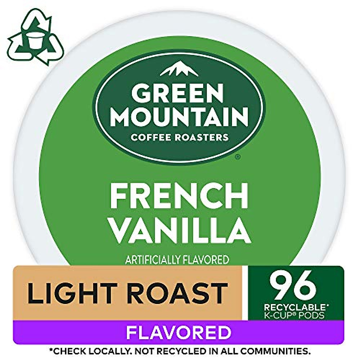 Green Mountain Coffee Roasters French Vanilla Coffee, Keurig Single-Serve K-Cup pods, Light Roast, 96 Count