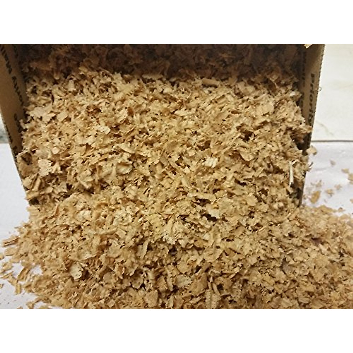 1 Full box of Red Oak wood shavings. 100% all natural wood curls