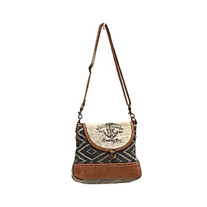 Myra Bags North Coast Anchors Upcycled Canvas Crossbody Bag S-1049