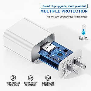 iPhone Charger and Wall Plug, [Apple MFi Certified] 2Pack 6ft Lightning Cable Cord with Fast Dual Port USB Charging Adapter Block Box for iPhone 14/13 Pro/12 Mini/11/XR/X/XS Max/8/7/6S Plus/SE/5C/iPad