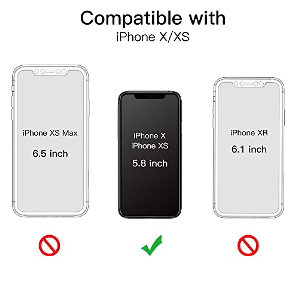 JETech Glitter Case for iPhone Xs and iPhone X, 5.8-Inch, Bling Sparkle Shockproof Phone Bumper Cover, Cute Sparkly for Women and Girls (Clear)