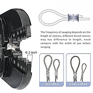 iCrimp Wire Rope Crimping Tool/Cutter for Aluminum Oval Sleeves,Stop Sleeves,Crimp Ferrules,Crimping Loop sleeve From 3/64-inch to 1/8-inch
