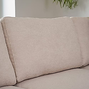 Abbyson Living Elliot Sofa - Transitional Design, Fabric, Stain Resistant, Sand