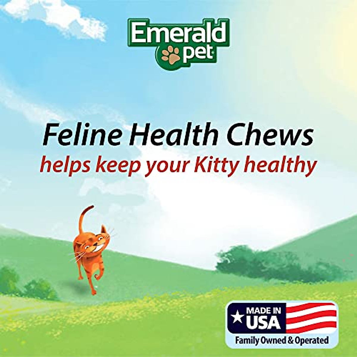 Emerald Pet Feline Health Chews UT Support — Natural Grain Free Urinary Tract Health Cat Chews — Cat Urinary Supplements with Cranberry, Chicory Root, and Dandelion Leaf Extract — Made in USA, 2.5 oz