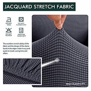 Hokway Stretch Couch Cushion Slipcovers Reversible Cushion Protector Slipcovers Sofa Cushion Protector Covers(Gray, Small)