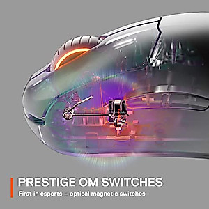 SteelSeries Prime Mini Wireless FPS Gaming Mouse – 100 Hour Battery – USB-C – 18,000 CPI TrueMove Air Optical Sensor – 5 Programmable Buttons – Magnetic Optical Switches – Mini Form Factor (Renewed)