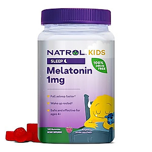 Natrol Kids Melatonin 1mg, Dietary Supplement for Restful Sleep, 140 Berry-Flavored Gummies, 140 Day Supply