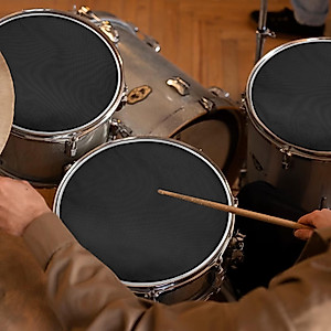 2-Ply Mesh Silent SKIN for Drum Set Replacement, Black, 14inch