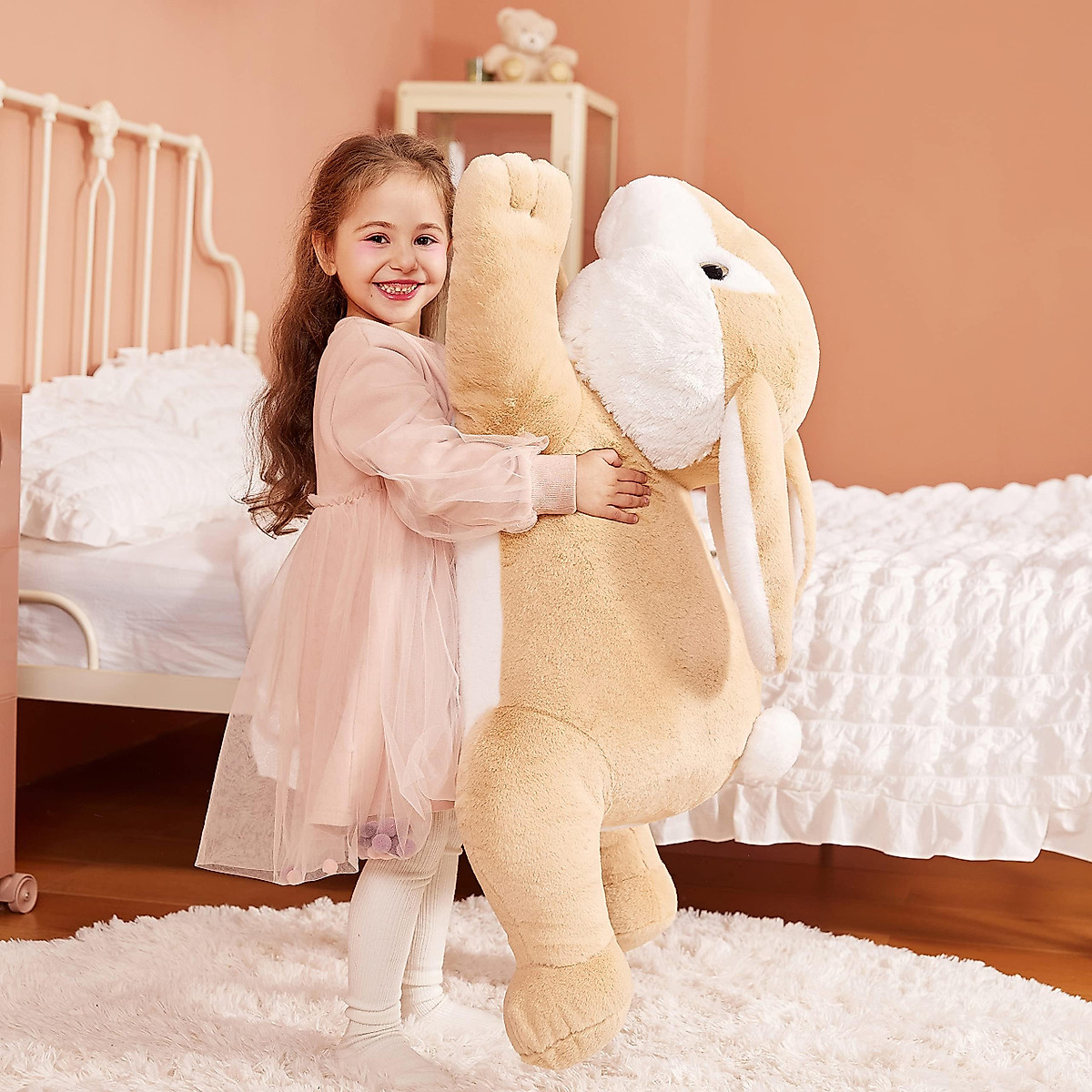 IKASA Giant Rabbit Stuffed Animal Plush Toy, 30" Large Bunny Plushy Toys for Kids Girls Boys