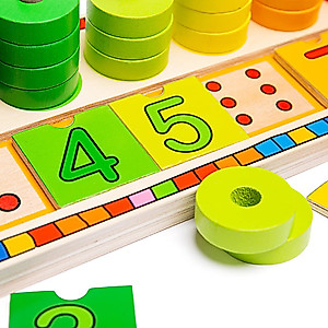 Bigjigs Toys Wooden Learn to Count Stacking Toy