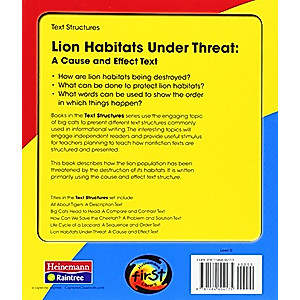 Lion Habitats Under Threat: A Cause and Effect Text (Text Structures)
