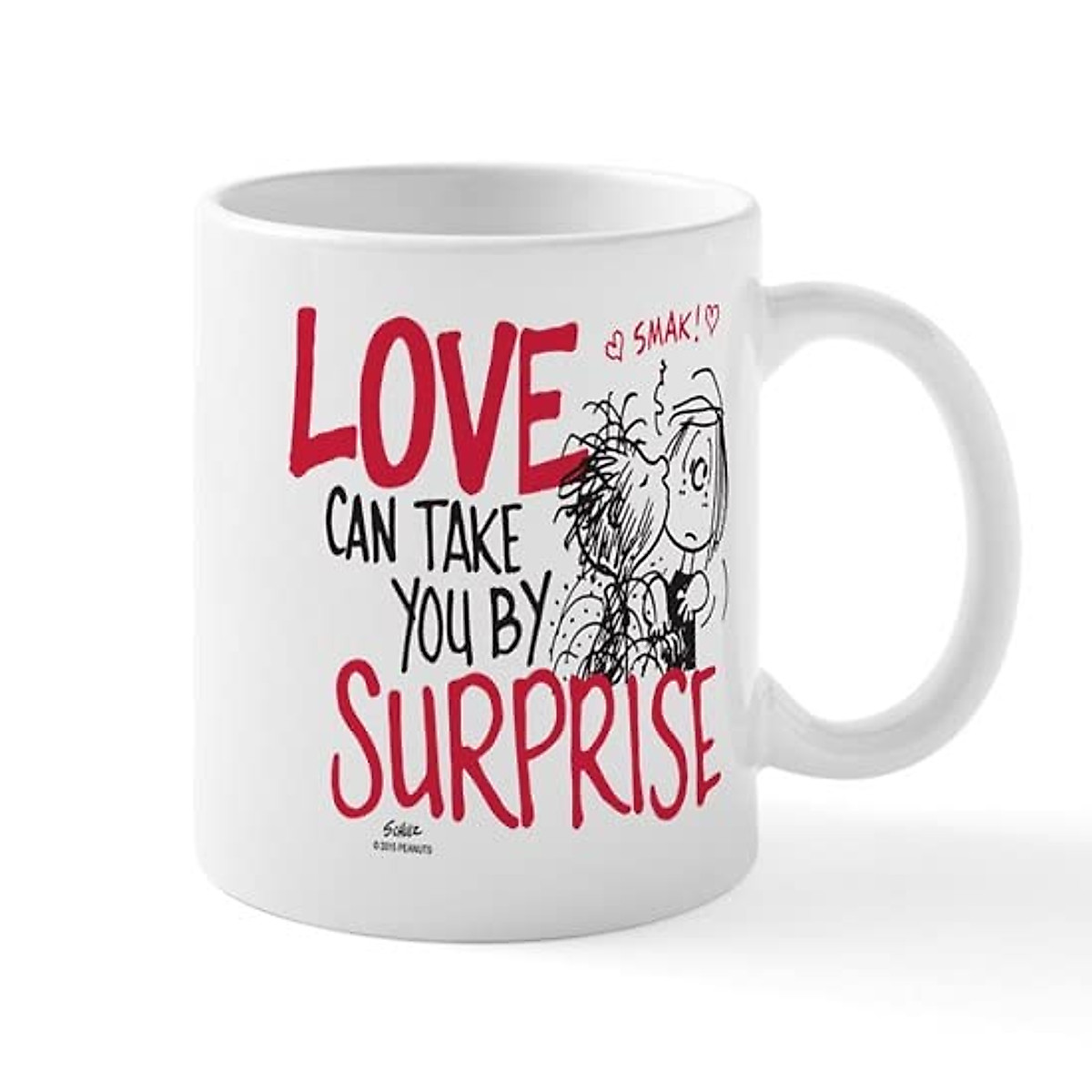 CafePress Peanuts Surprise Love Large Mug Ceramic Coffee Mug, Tea Cup 11 oz