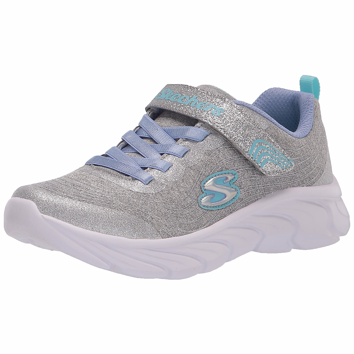 Skechers Kids Girls 302480L Sneaker, Light Grey, 13 Little Kid