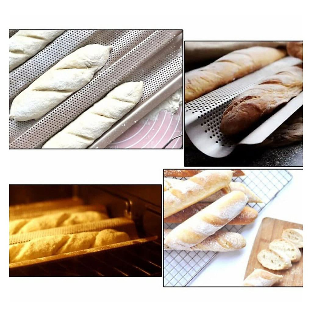 Bread Box for Kitchen 1pcs Hot Carbon Steel French Bread Baking Tray For Baguette Bake Mold Pan Diy Bread Mold Baking And Pastry Tool Cake Mold Farmhouse Bread Box
