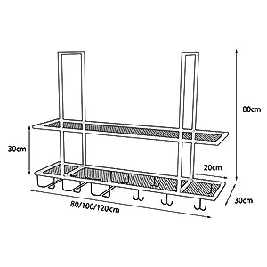 JHHL Ceiling Shelf Hanging, for Storage Wine Glass Bottle，Wall Mounted Storage Shelves, Book Shelf Organizer Display Rack for Bedroom/Bathroom/Living Room/Kitchen