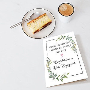 Chenive Engagement Card for Couples, Engaged Card for Her Him, Congratulations on Your Engagement Card, Wishing You Both Love Laughter And A Happily Ever After