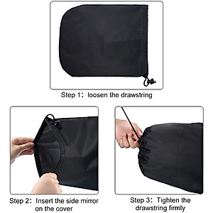 Side View Mirror Cover Auto Rearview Protection Cover Snow Ice Mirror Covers Exterior Rear View Accessories Universal Size for Cars, Black (2 Pieces)