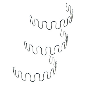 Coshar 3Pcs 16-Inch Sofa Upholstery Spring Replacement, Furniture Recliner Couch Repair Set, Screws and Clips Included - Silver