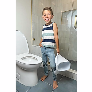The Otter Topper | Urinal Adapter for Potty Training and Beyond, Easy-to-Clean, Made in USA, Age 2-7 Boys' Urinal Trainer with Sleek Design to Keep Kids' Bathroom Clean from Loo La La