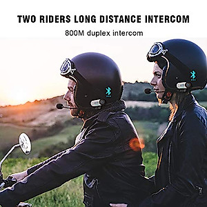 FreedConn Motorcycle Helmet Bluetooth Intercom Interphone Headset Headphones Kit, T-COMSC for 2 or 3 Riders/LCD Screen / MP3 Player/GPS/FM Radio/Hands Free (5 pin)