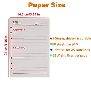 Marte Vanci A5 Padfolio with Calculator PU Leather Business Portfolio Zippered Conference Folder Organizer 6 Ring Lined Notebook Binder Loose Leaf Refillable Travel Journal Gift for Men (Black)