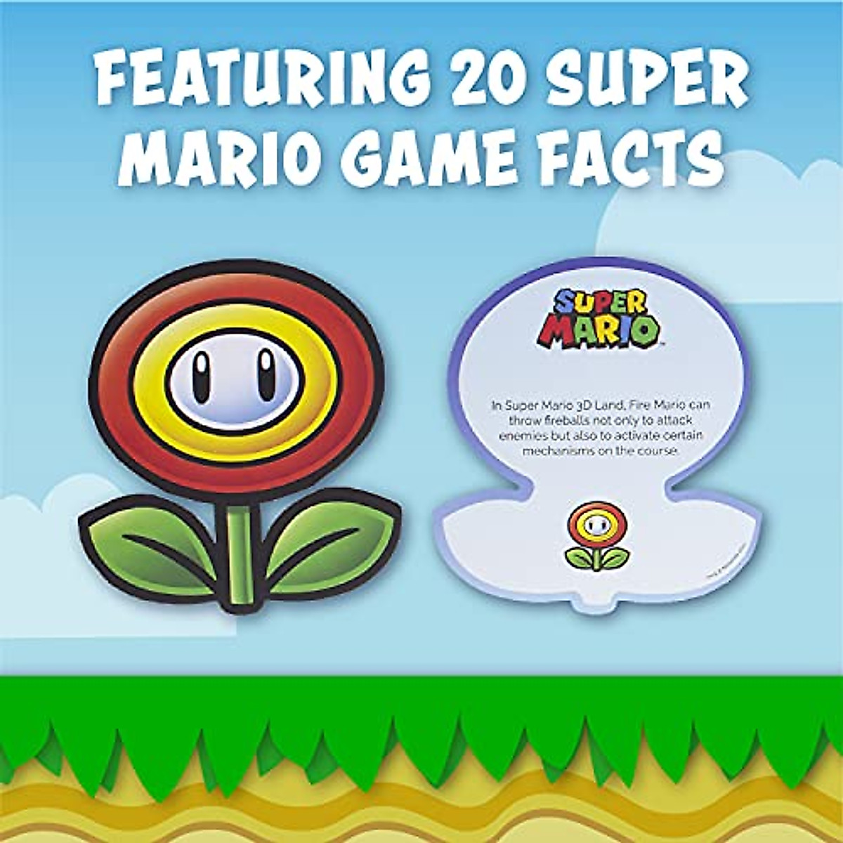 Paladone Super Mario Fun Fact Coasters, Set of 20, Officially Licensed Nintendo Merchandise, Multicolor, One Size, PP8051NN