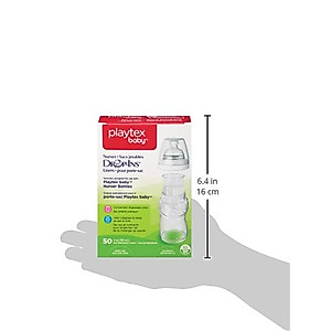 Playtex Baby Nurser Bottles Drop-Ins Recyclable Disposable Liners, Pre-Sterilized, 4 Oz, 50 Count