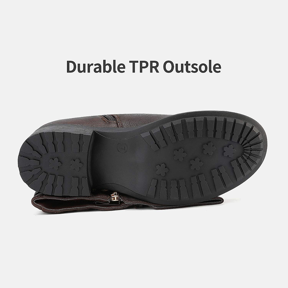 DREAM PAIRS Women's Knee High Boots Wide Calf Low Heel Riding Boots Fall Tall Boots for Women,Size 7.5,Brown,UTAH-W