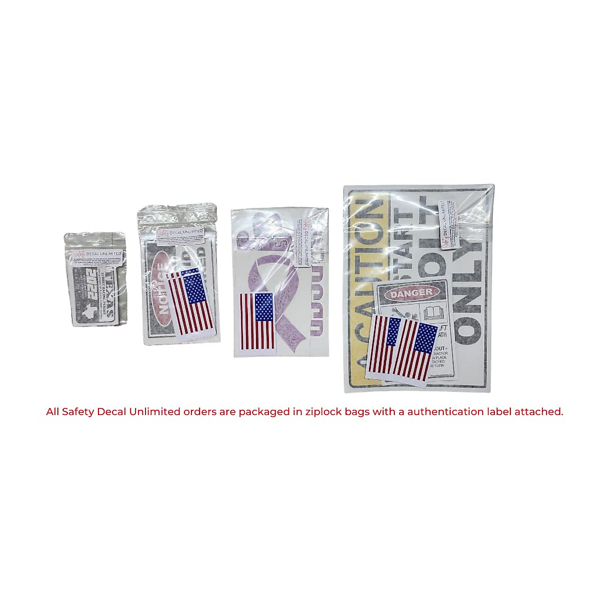 Safety Decal Unlimited Danger Owner is Armed Do Not Enter Shoot Gun Injury Death Warning Black Red White Rectangle Label Sticker Decal Made in America (3.5" x 5")