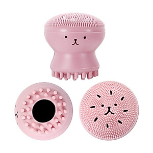 Vtrem Women's Silicone Face Scrubber: 5 Pack Octopus Face Scrubber Facial Silicone Scrubber for Face for Deep Exfoliating Massage Cleansing Brush Beauty Tools
