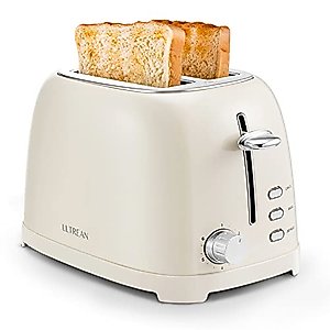 Ultrean Toaster 2 Slice with Extra-Wide Slot for Toasting Bagels, Breads, Waffles & More, Stainless Steel Material with Removable Crumb Tray, 6 Browning Settings