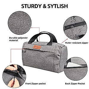 FIREDOG Smell Proof Bag, Dog Tested Stash Smell Proof Case Big Odor Proof Pouch for Travel Storage 9x4x5 Inch (Grey)