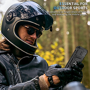 IYTRRYH for iPhone 15 Pro Max Case Kickstand with 2Tempered Glass Screen Protectors with Camera Cover&Magnetic Stand Ring Military Grade Drop Shockproof Heavy Duty Protection iPhone15Pro Max6.7‘’Black