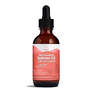 Wild Alaskan Salmon Oil for Cats and Small Dogs | Premium Quality Salmon Oil Supplement for Pets (2 Ounce)