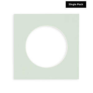 CountryArtHouse Honeydew Green Acid Free 17x17 Circle Picture Frame Mat with White Core Bevel Cut for 13x13 Pictures - Fits 17x17 Frame - Pack of 1 Matboard