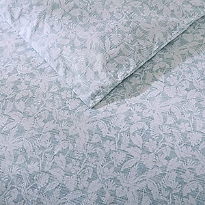 Tommy Bahama- Queen Duvet Cover Set, Reversible Cotton Bedding Set with Matching Shams, Coastal Home Décor (Koya Bay Blue, Queen)