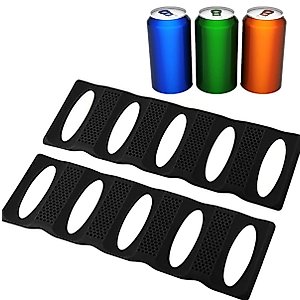 2pcs foldable silicone Bottle Stacking Mat Wine holder Stacks Cans Easy Storage Refrigerator Organizer
