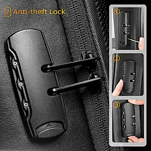 Anti-Theft Backpack,MARK RYDEN Business Waterproof Backpack For Men College Travel Flight with USB Port Charging ＆TSA Lock Fits For 15.6 Inch Laptop,Black