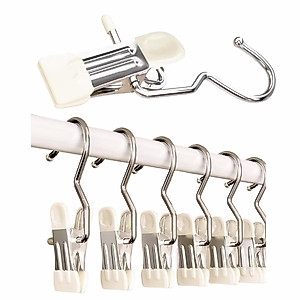 10/30/50Pcs Space-Saving Clothespin, Upgrade Double Head Clamp Dipped Hanger for Closet Hooks Garment Clip Hat Pants Storage Hanging Travel Hook (White, 10PCS)