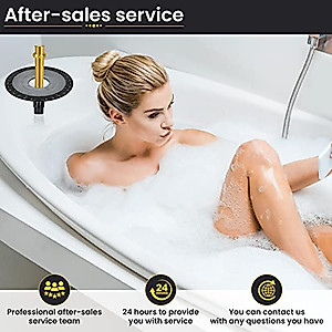 Upgrade Freestanding Bathtub Drain,Freestanding Tub Drain Rough-in Kit,Easy Freestanding Bathtub Drain Mounting Kit with ABS Plastic Adapter and Brass Liner