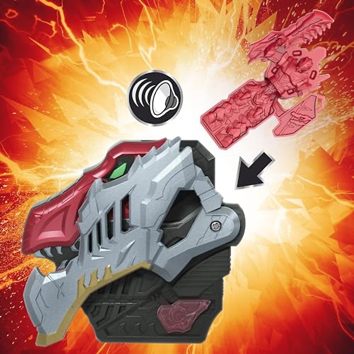 Power Rangers Dino Fury T-Rex Champion Zord for Kids Ages 4 and Up Morphing Dino Robot Zord with Zord Link Mix-and-Match Custom Build System