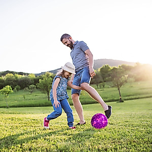 EVERICH TOY Soccer Ball Size 3 Soccer Balls for Kids-Sport Ball for Toddlers-Backyard Lawn Sand Outdoor Toys for Boys and Girls,Including Pump